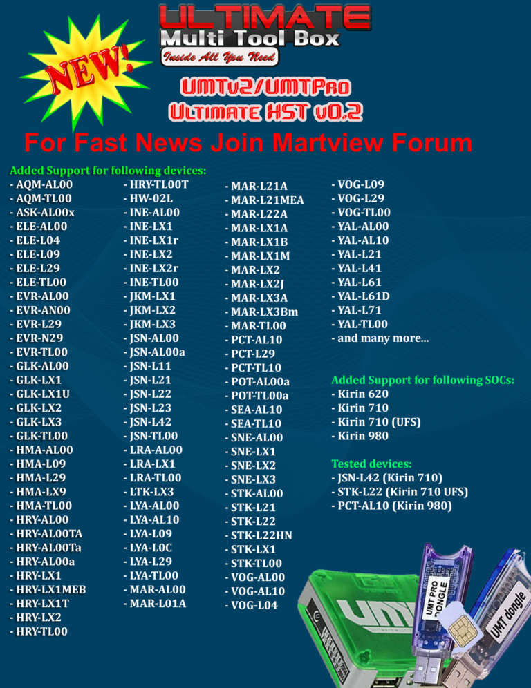 UMT Dongle HST v0.2 - HiSilicon Service Tool Download - Thế Giới Rom ...